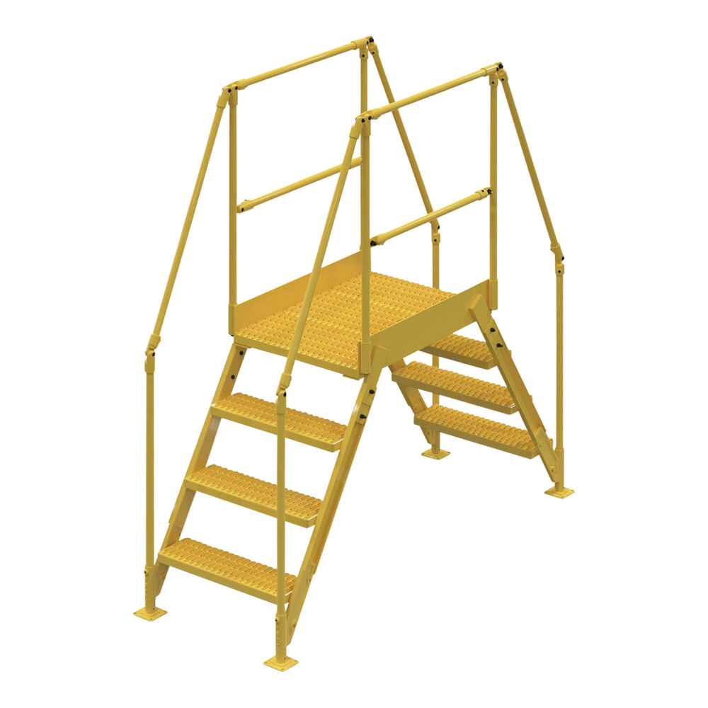 Vestil 23 1/2" x 48" 4-Step Steel Crossover Ladder COL-4-36-33 - 500 lb ...