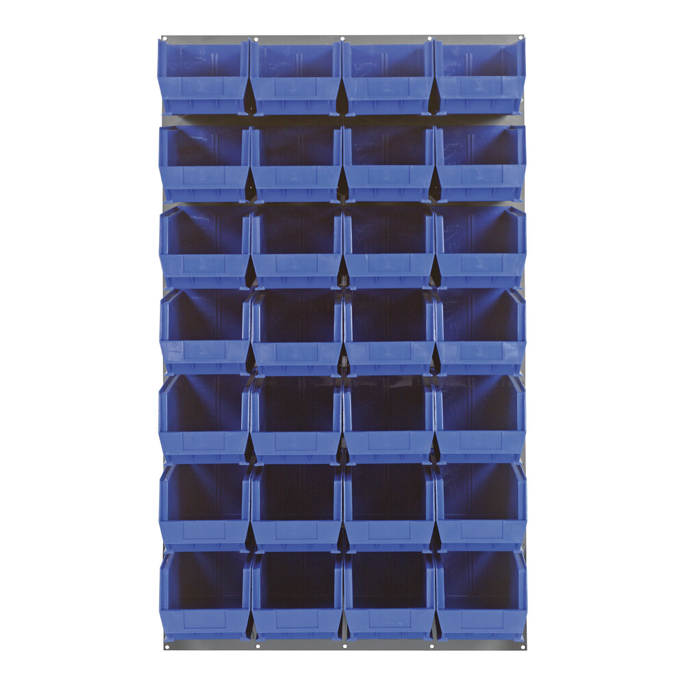 Quantum 36" x 61" Gray Steel Louvered Panel with (28) 14 3/4" x 8 1/4 ...