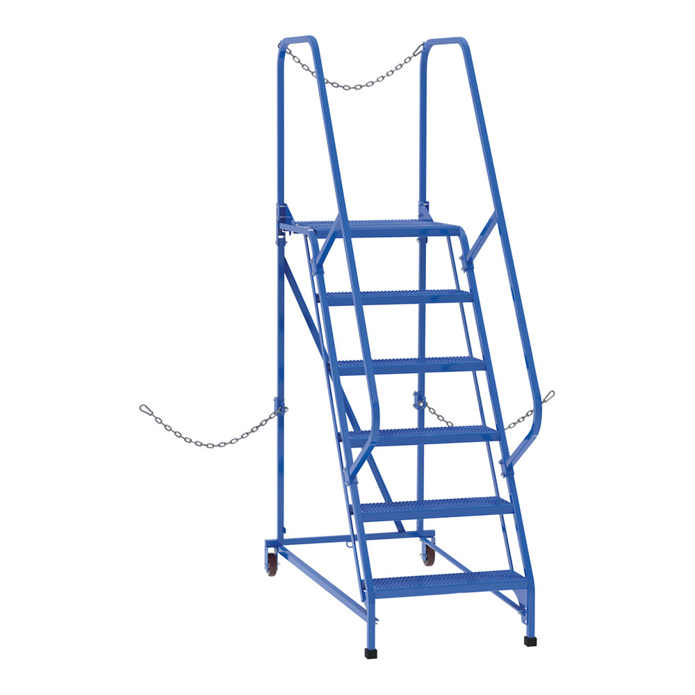 Vestil 24" x 21" x 60" Blue 6-Step Steel Semi-Trailer Access Ladder ...