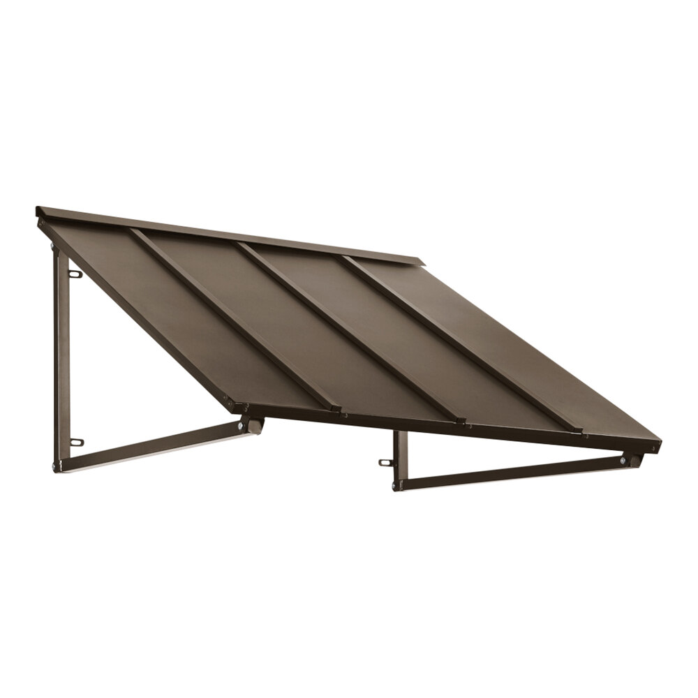 Awntech Houstonian 3' x 2' Bronze Heavy-Duty Metal Standing Seam Awning