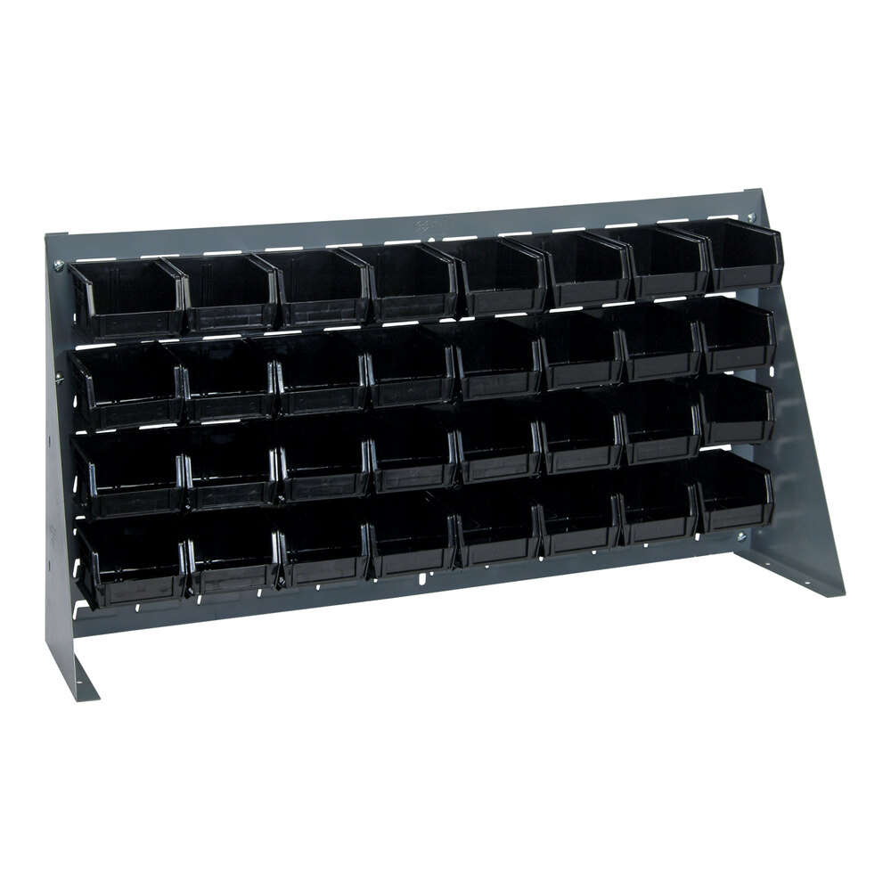 Quantum 36" x 8" x 19" Gray Steel Bench Rack with (32) 5 3/8" x 4 1/8 ...
