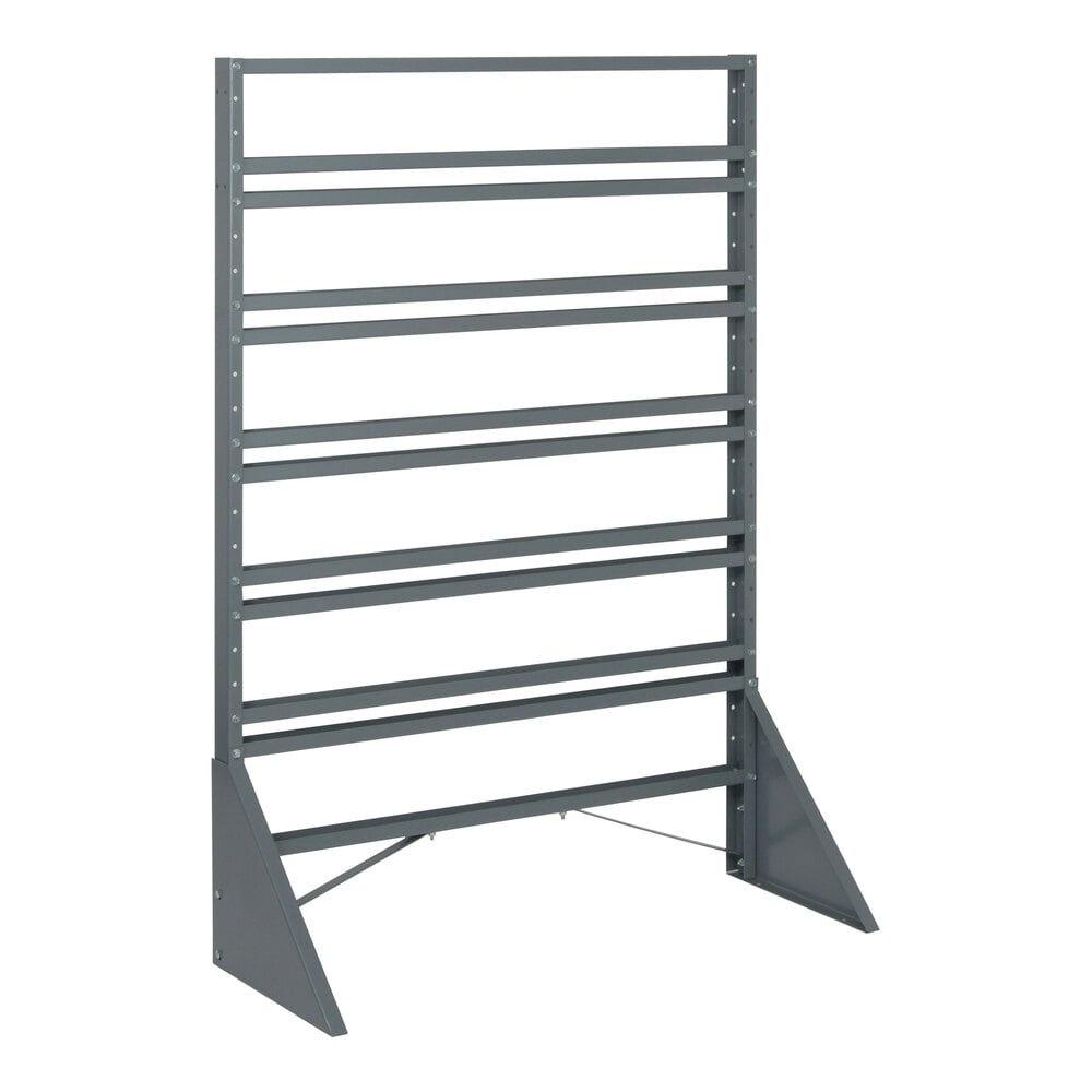 Quantum 36" x 15" x 53" Gray Steel Rail Rack with (12) Rails QRU-12S