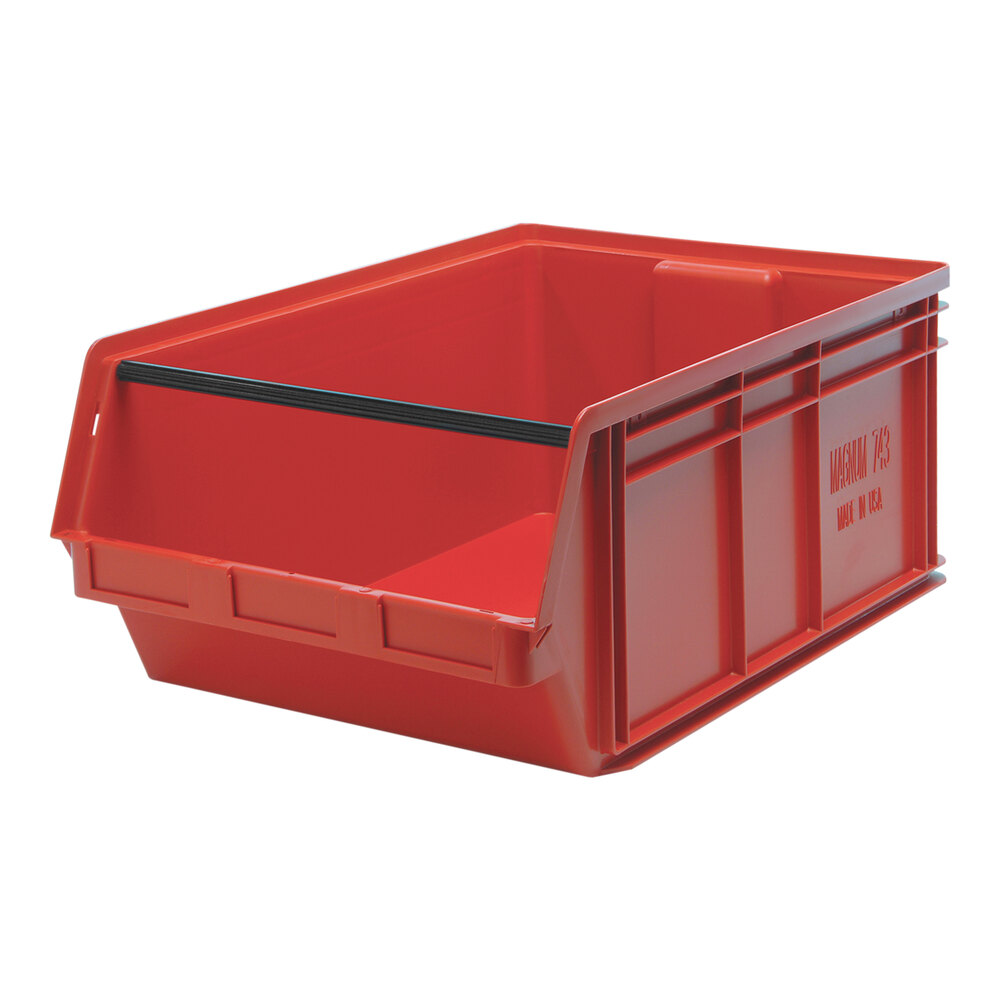 Quantum Magnum 29" x 18 3/8" x 11 7/8" Red Storage Tote Bin QMS743RD