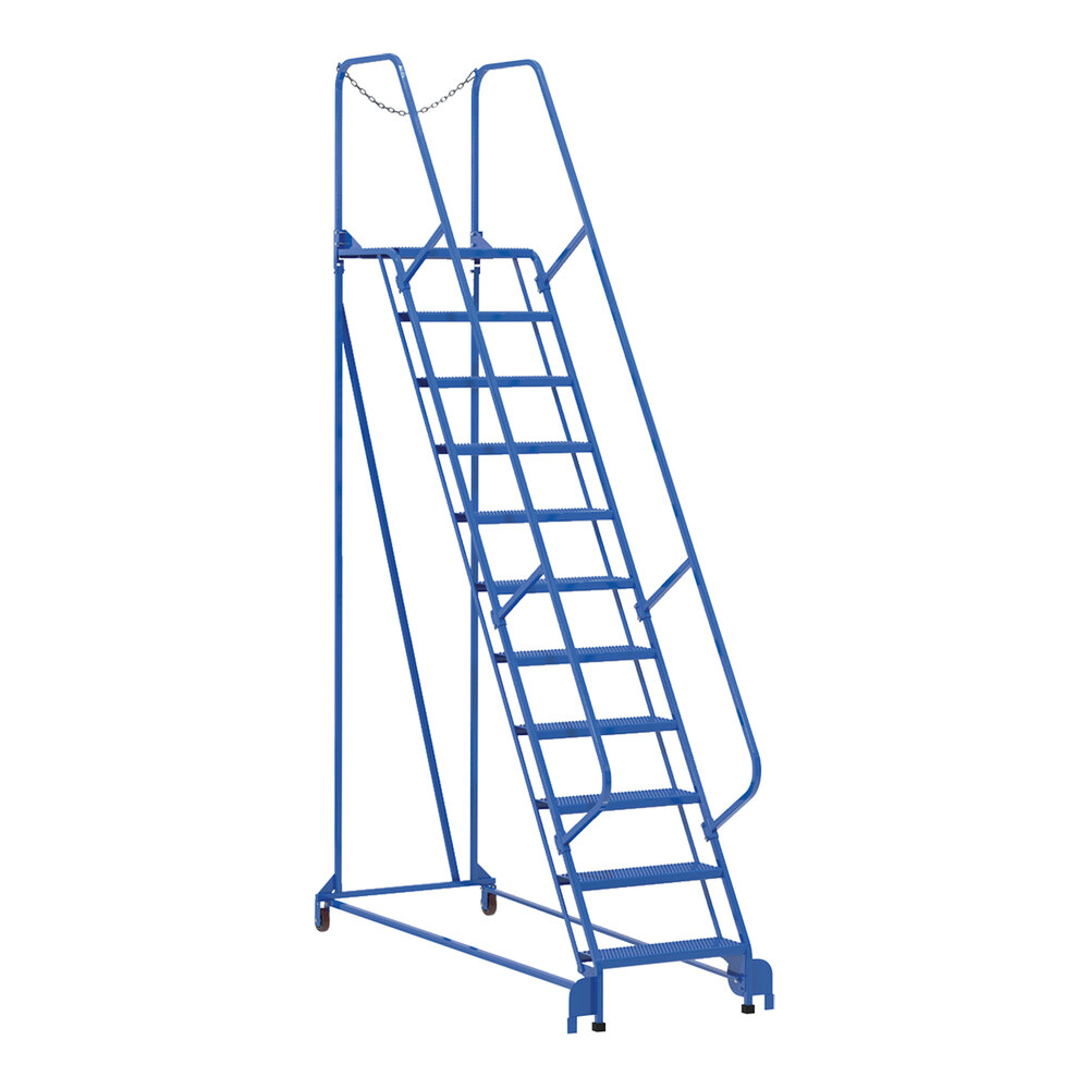 Vestil 24" x 21" x 110" Blue 11-Step Steel Maintenance Ladder with ...