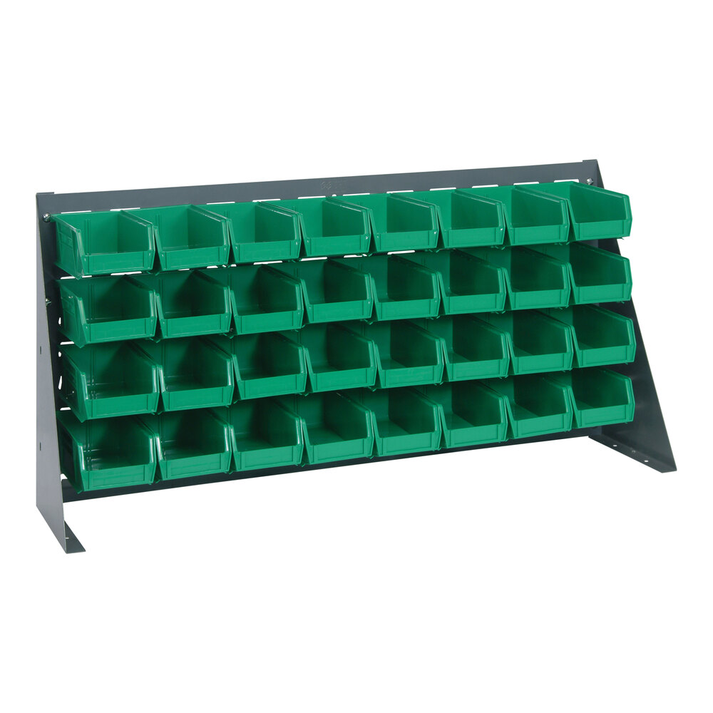 Quantum 36" x 8" x 19" Gray Steel Bench Rack with (32) 7 3/8" x 4 1/8 ...