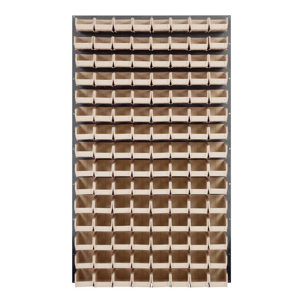 Quantum 36" x 61" Gray Steel Louvered Panel with (120) 7 3/8" x 4 1/8 ...