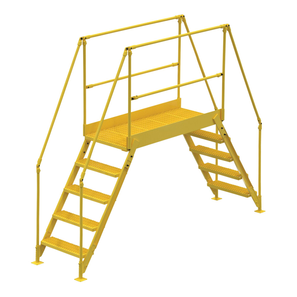 Vestil 23 1/2" x 60" 5-Step Steel Crossover Ladder COL-5-46-44 - 500 lb ...