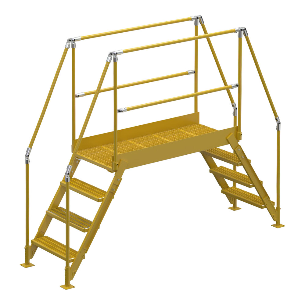 Vestil 23 1/2" x 60" 4-Step Steel Crossover Ladder COL-4-36-44 - 500 lb ...
