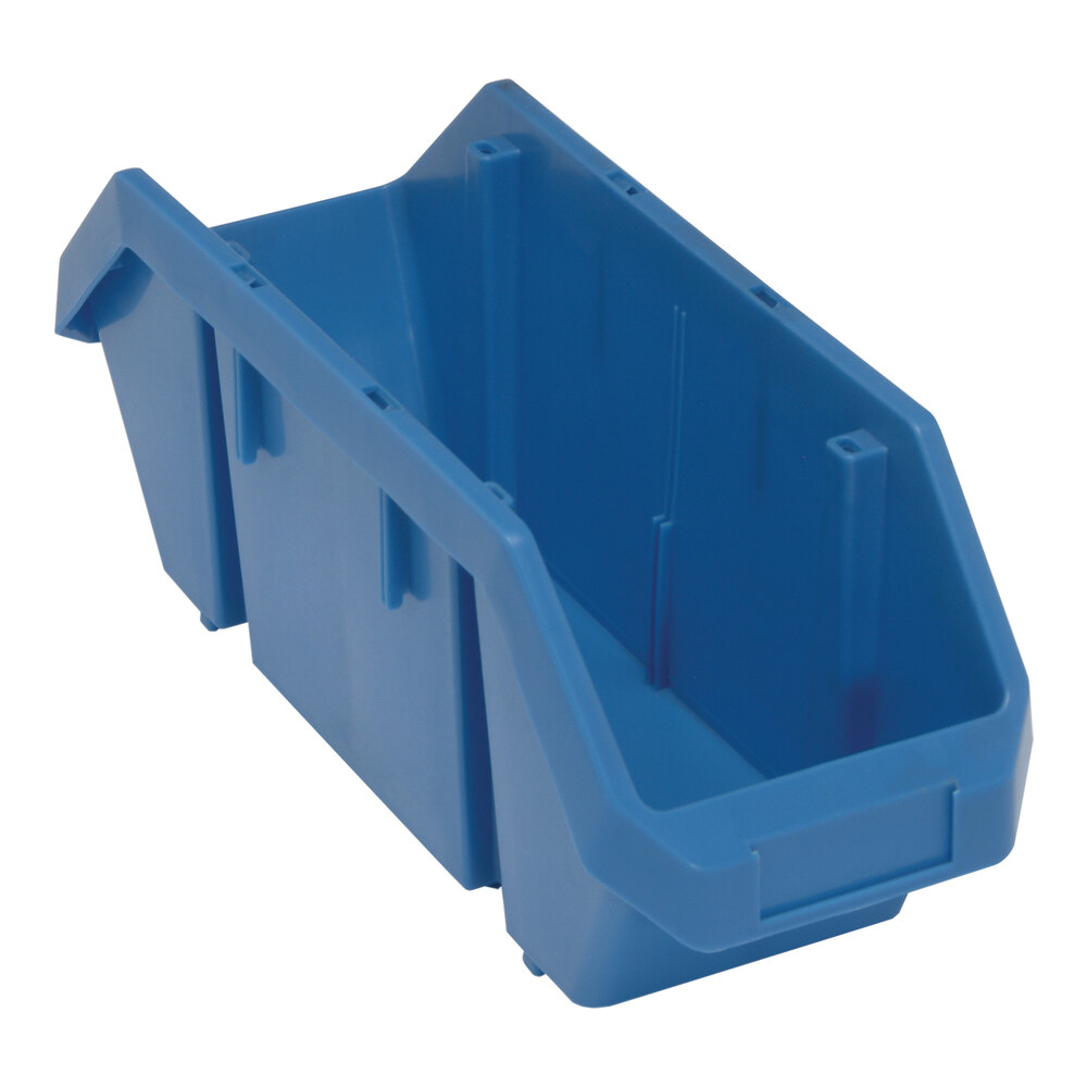 Quantum QuickPick 18 1/2" x 6 5/8" x 7" Blue Polypropylene Storage Bin ...
