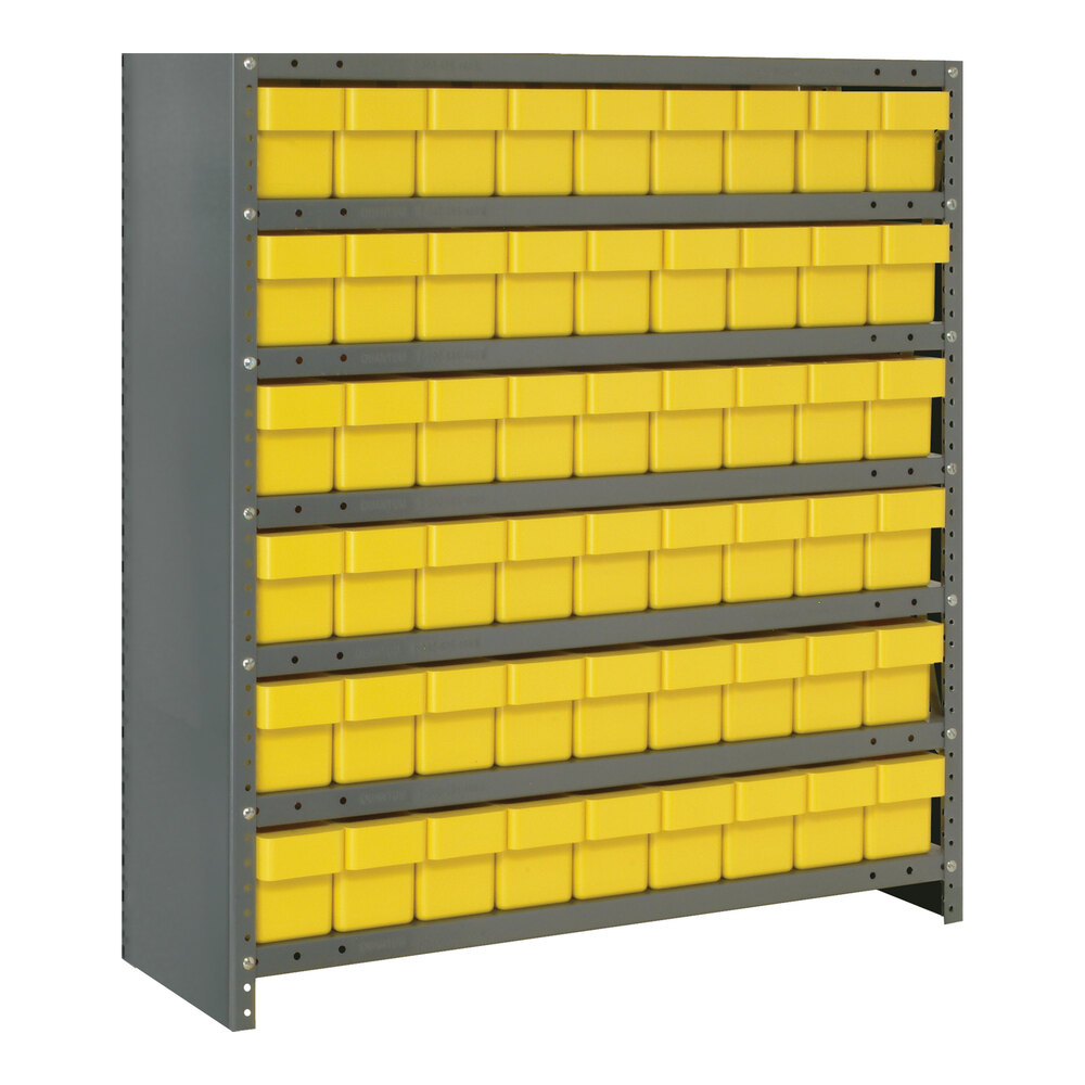 Quantum Super Tuff 36" x 18" x 39" Steel Closed 7-Shelf Euro Drawer ...