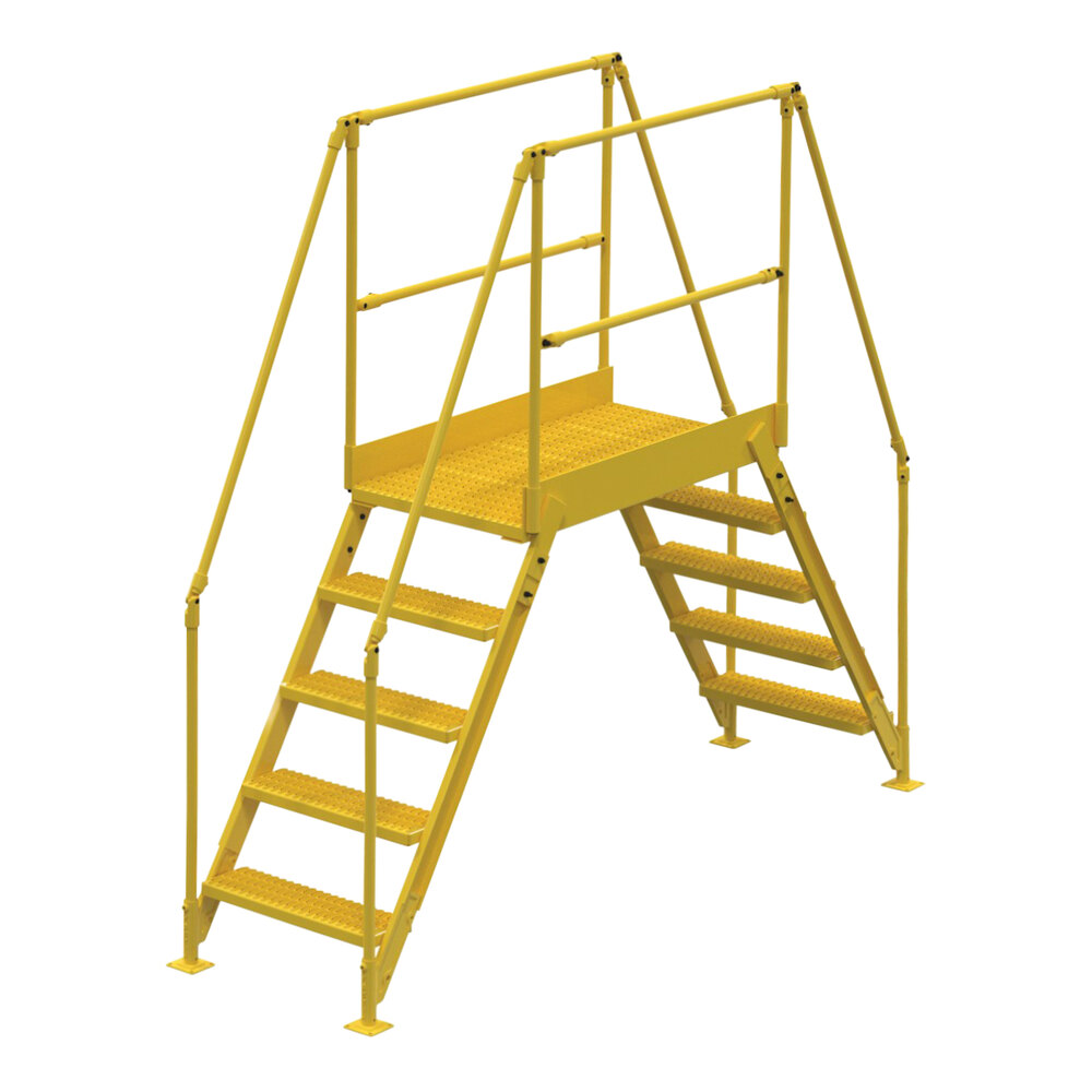 Vestil 23 1/2" x 48" 5-Step Steel Crossover Ladder COL-5-46-33 - 500 lb ...