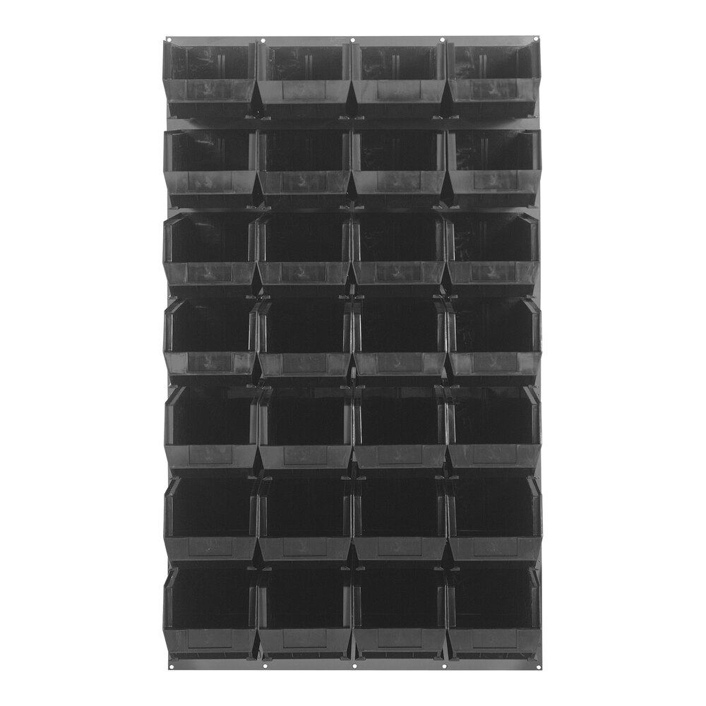 Quantum 36" x 61" Gray Steel Louvered Panel with (28) 14 3/4" x 8 1/4 ...