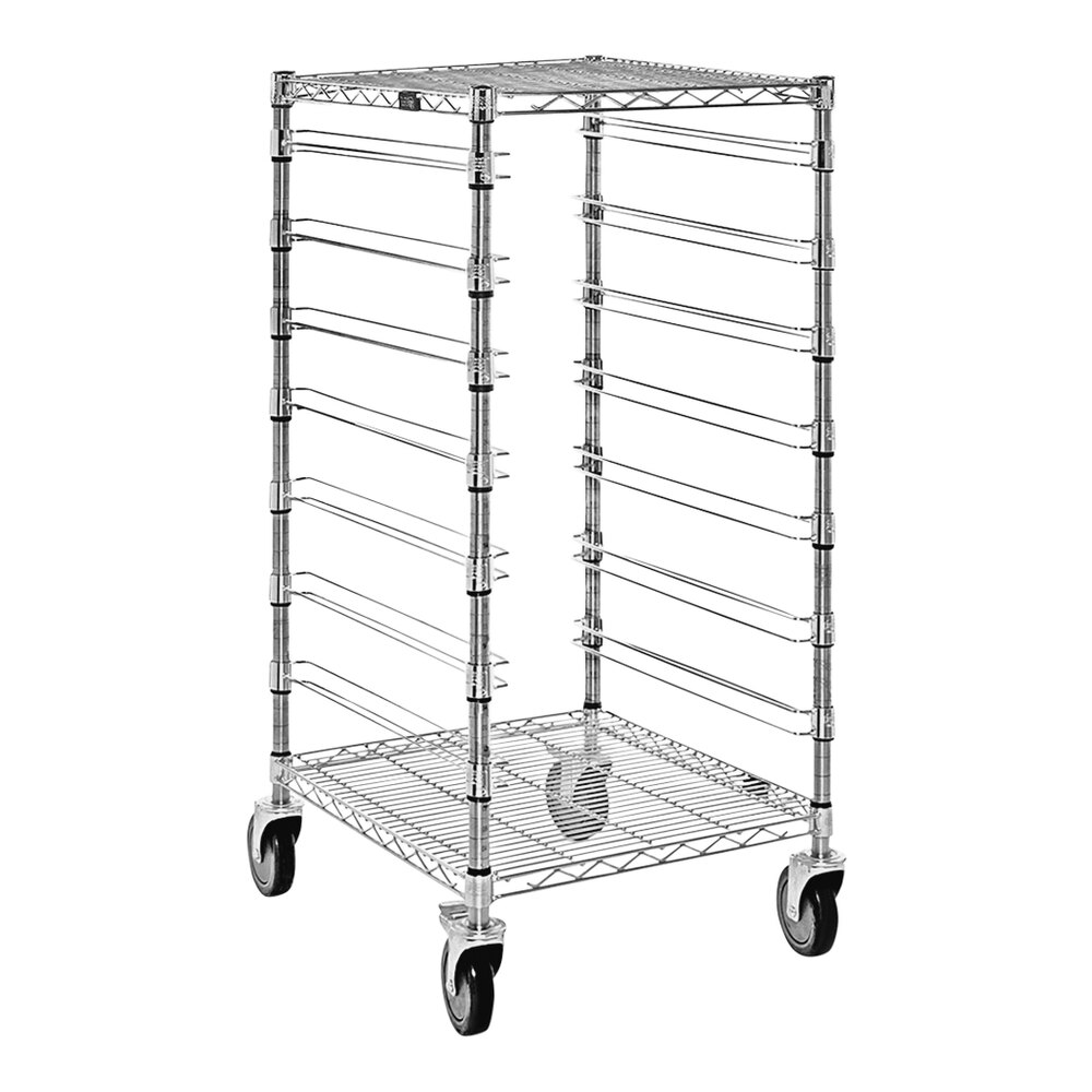 Quantum 21" x 24" x 45" Carbon Steel Mobile Bin Cart with 2 Wire ...