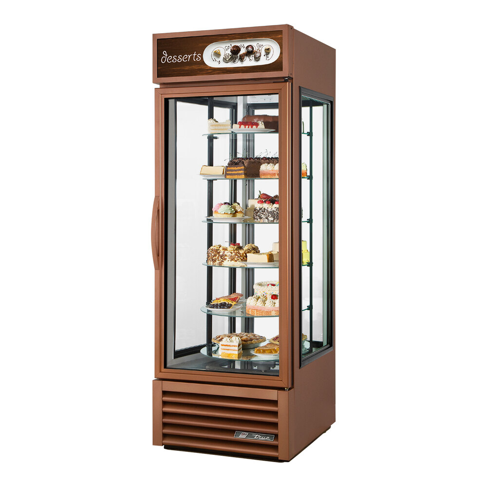 True G4SM-23RGS-HC~TSL01 27 1/2" Four-Sided Black Refrigerated Glass ...