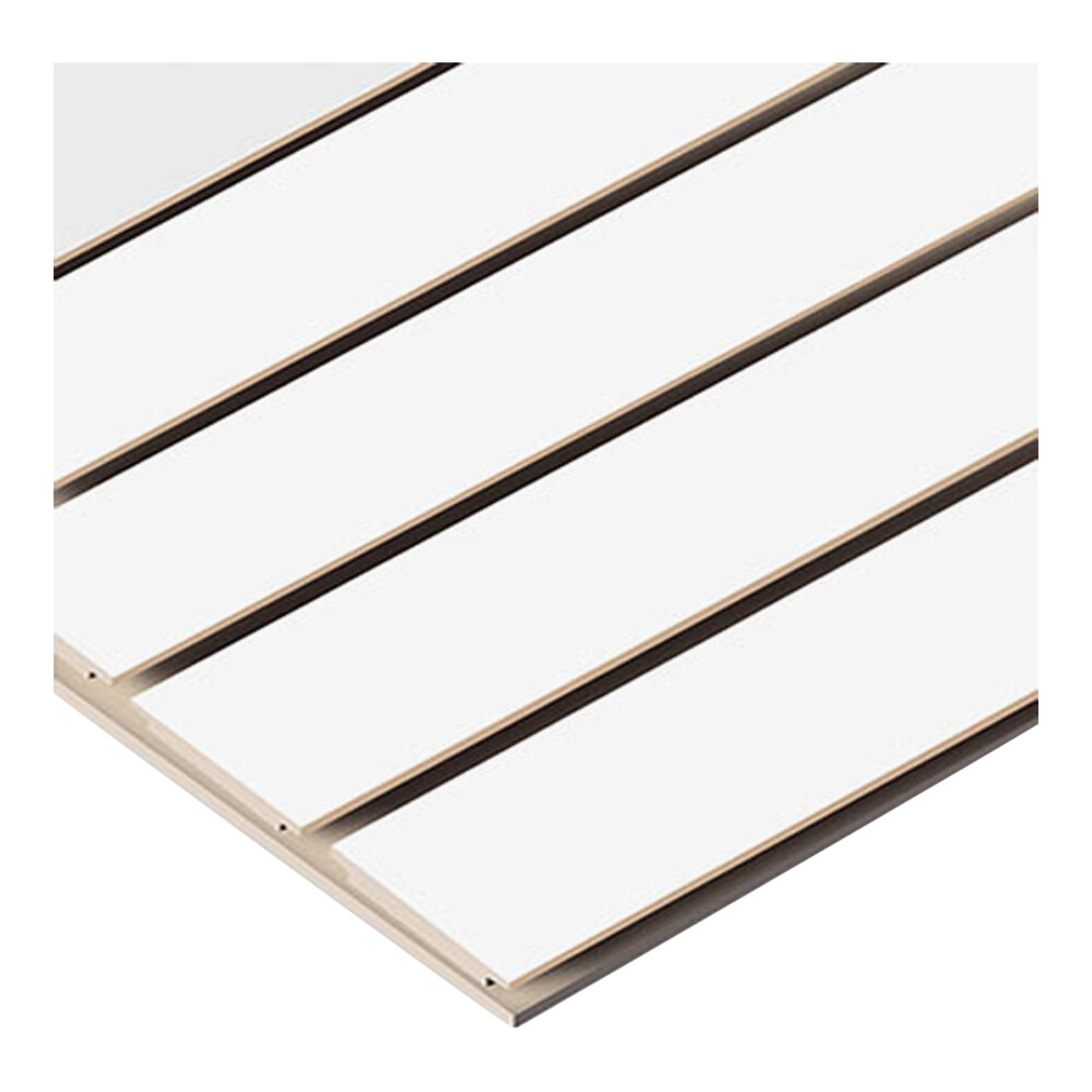 4'W x 8'H White Vertical Slatwall Panel