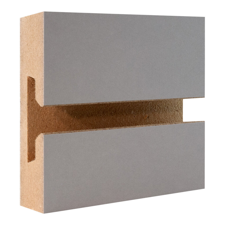 8'W x 4'H Gray Horizontal Slatwall Panel