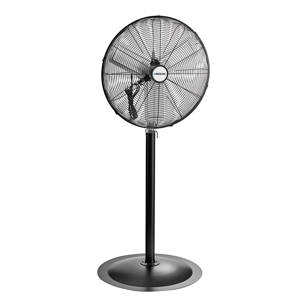 Boltic 24" 3-Speed Oscillating Pedestal Fan - 5,800-7,250 CFM, 120V