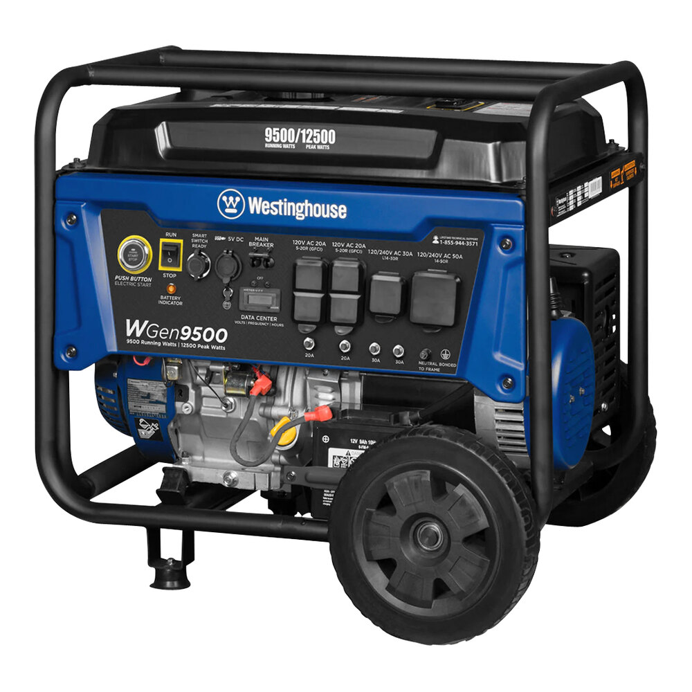 Westinghouse WGen9500 457 CC Gasoline-Powered Portable Generator with ...