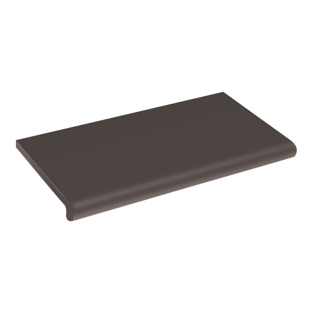 24" x 13" Black Molded Plastic Bullnose Shelf