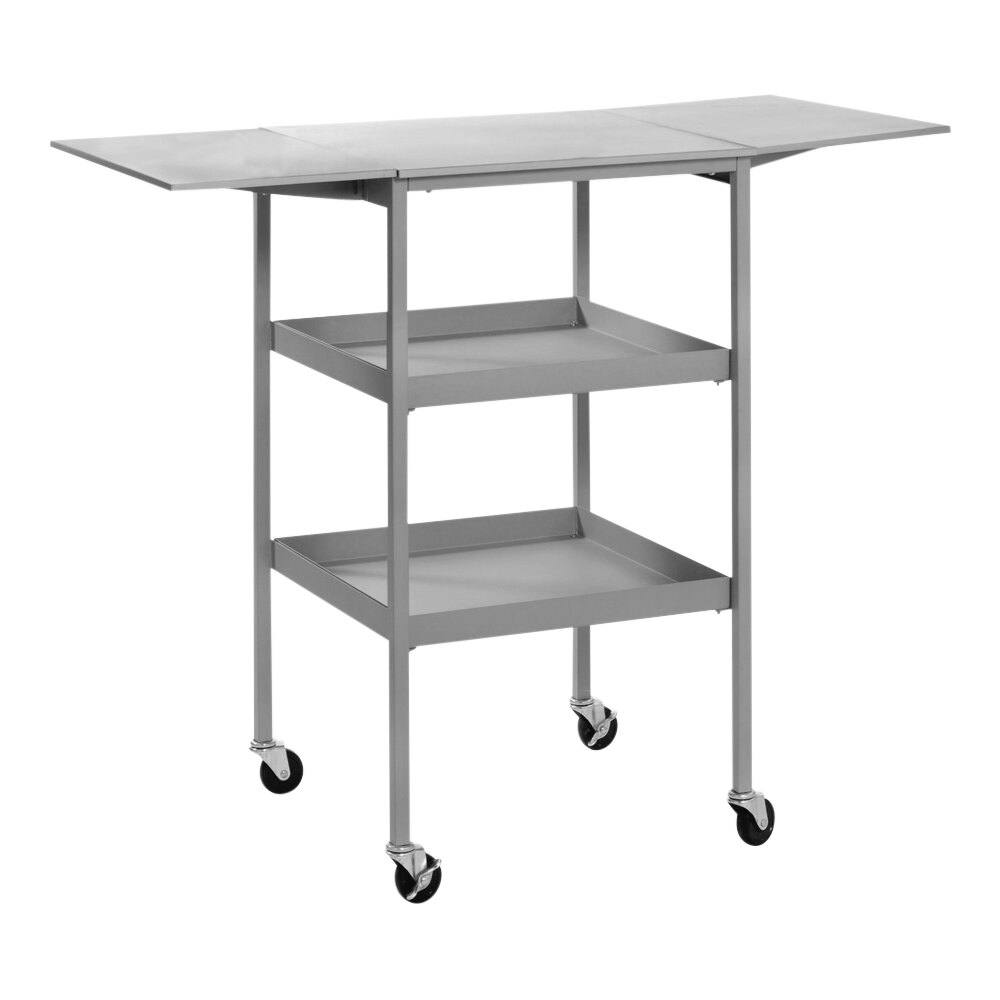 24" x 24" x 43" Mobile Backroom Processing Table