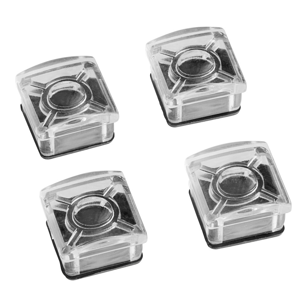 Lancaster Table & Seating Clear Metal Frame Chair Glide - 4/Pack