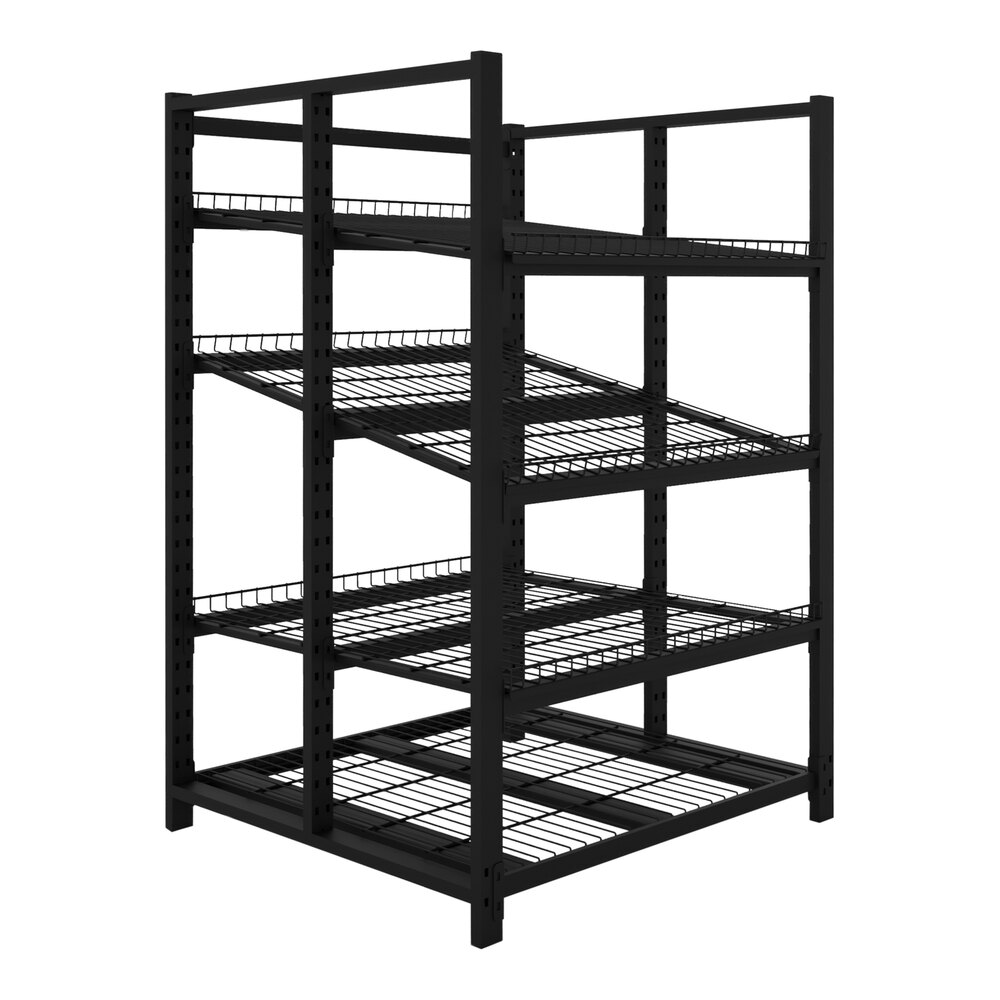 Wanzl 36" x 24" x 78" 4-Shelf Beer Cave Cooler Starter Shelving Unit