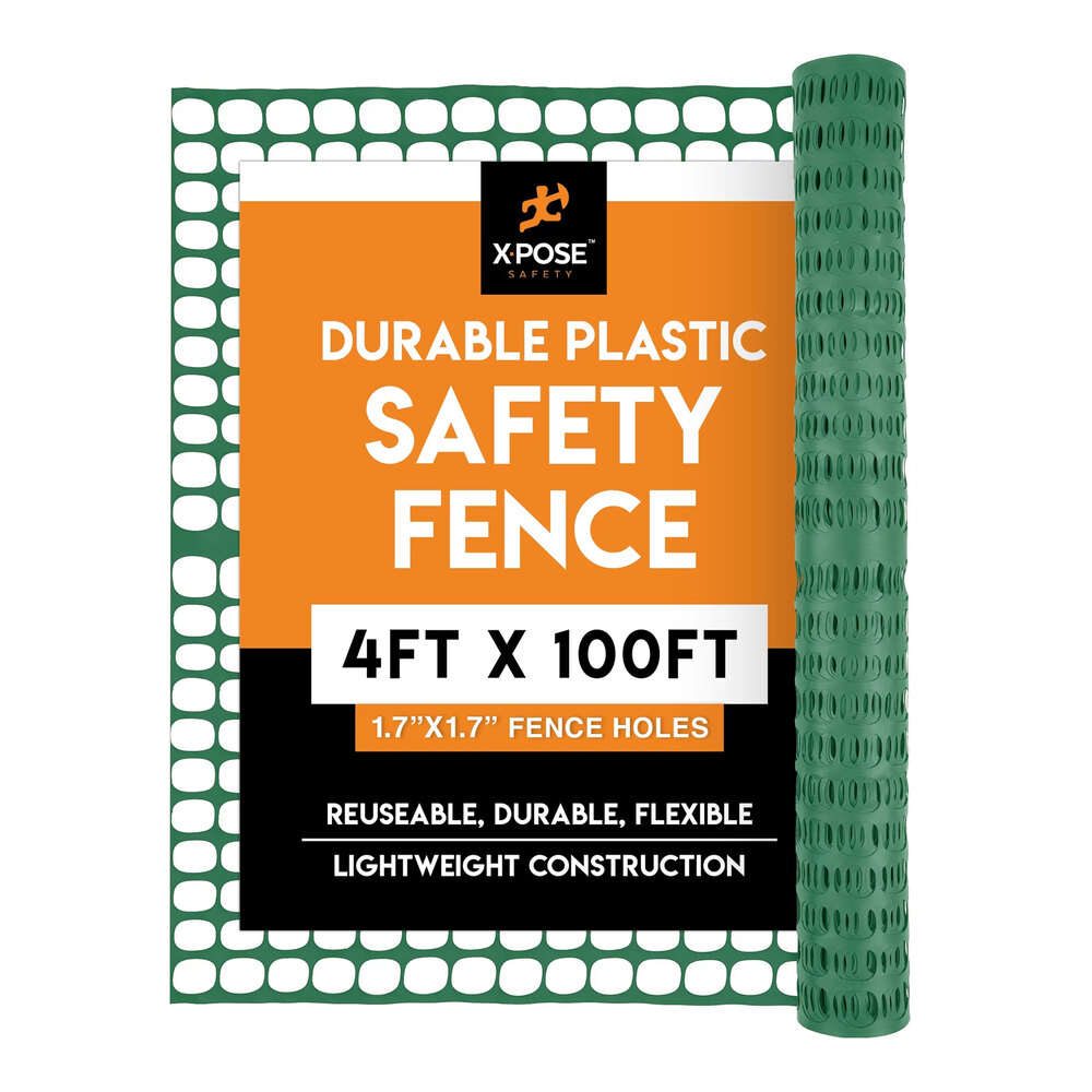 Xpose Safety 4' x 100' Green Plastic Safety Fence SFG-4100