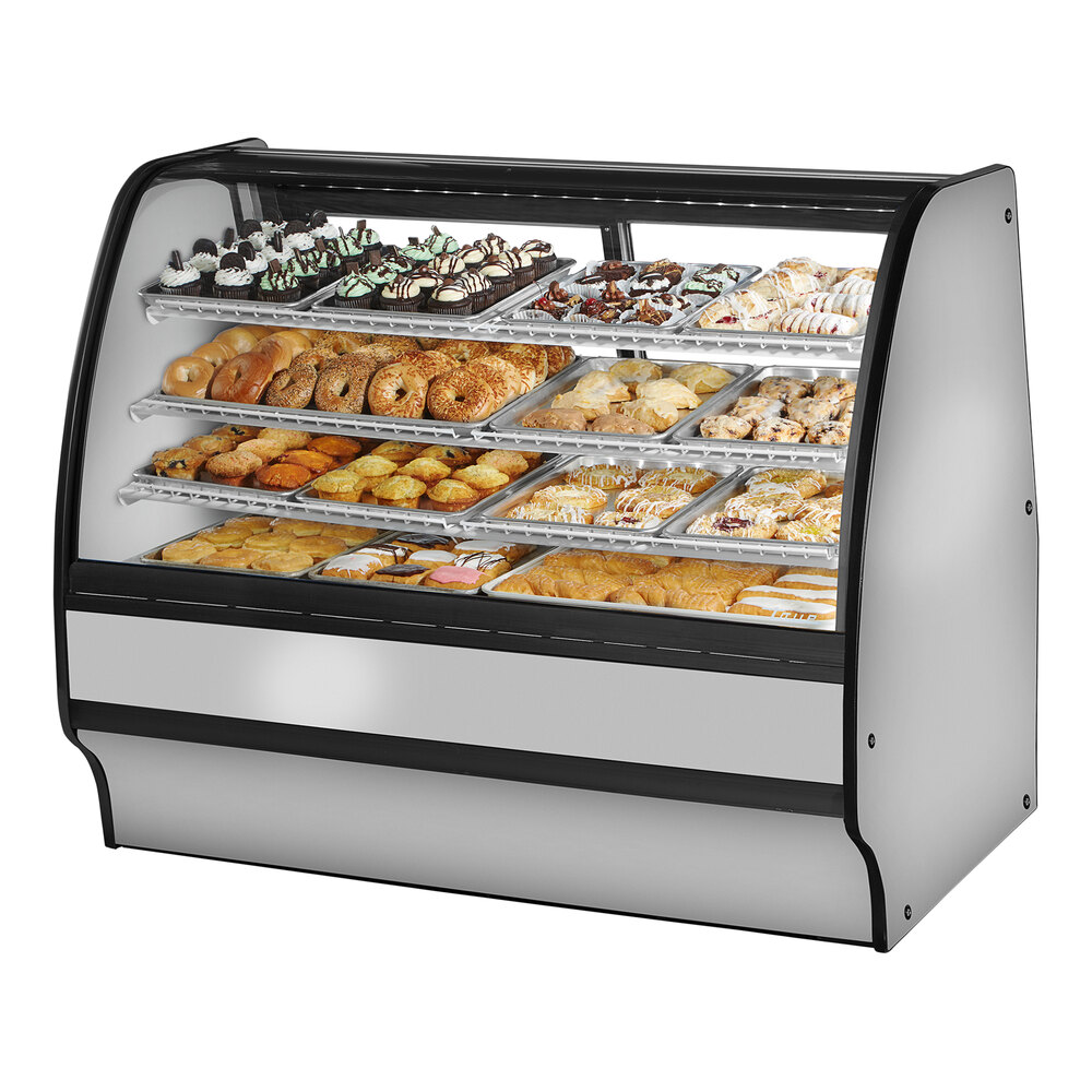 True TGM-DC-59-SC/SC-S-S 59 1/4" Curved Glass Stainless Steel Dry ...