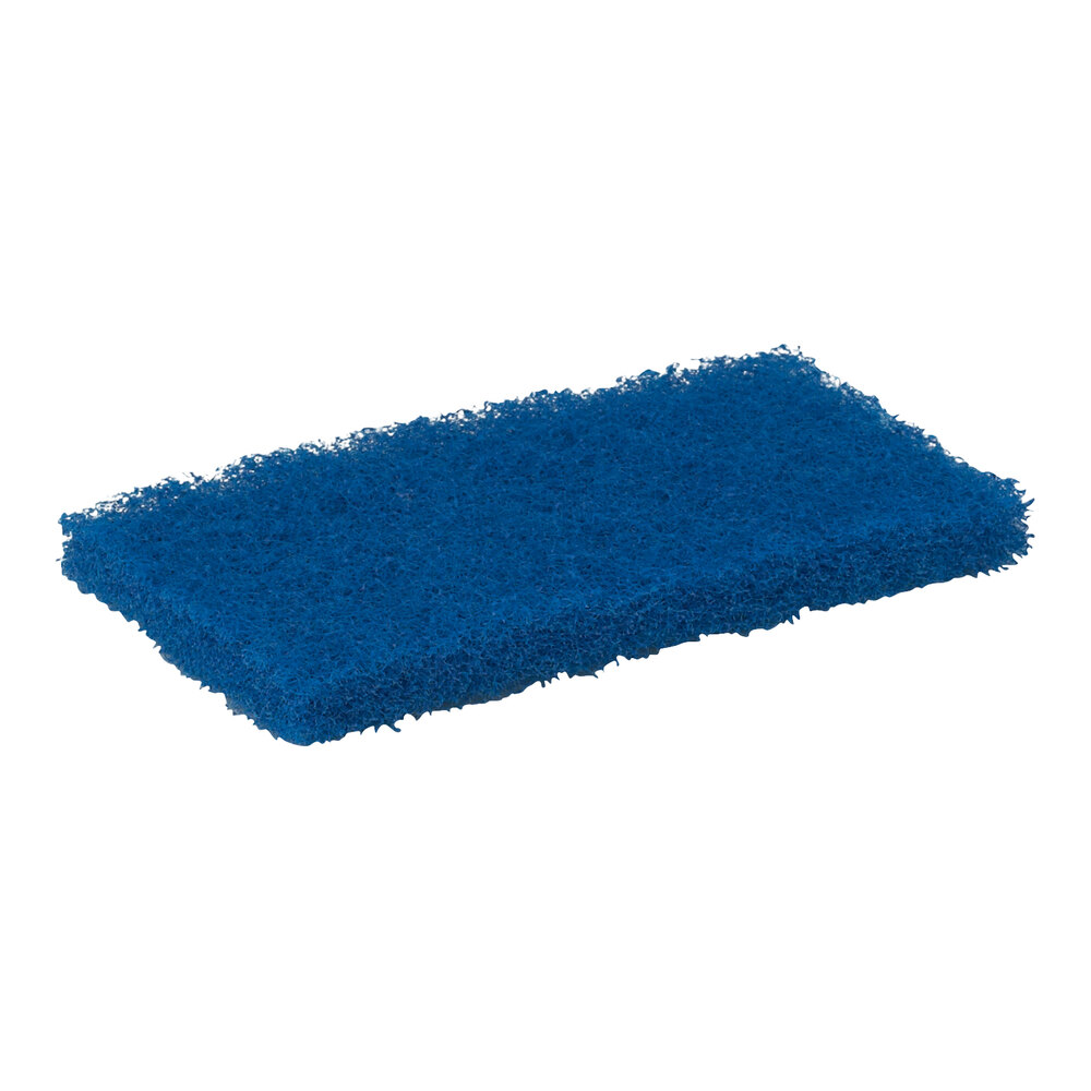 Vikan 5524-10PK Medium Blue Scrub Pad - 10/Case
