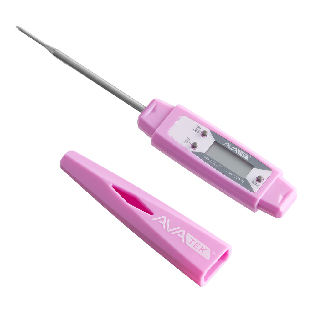 AvaTek 2 3/4" Purple HACCP Waterproof Digital Pocket Probe Thermometer