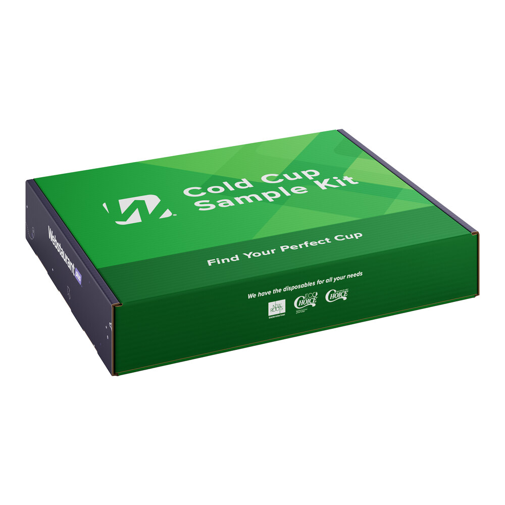 Choice, EcoChoice, and New Roots Plastic Cold Cup and Lid Sample Kit