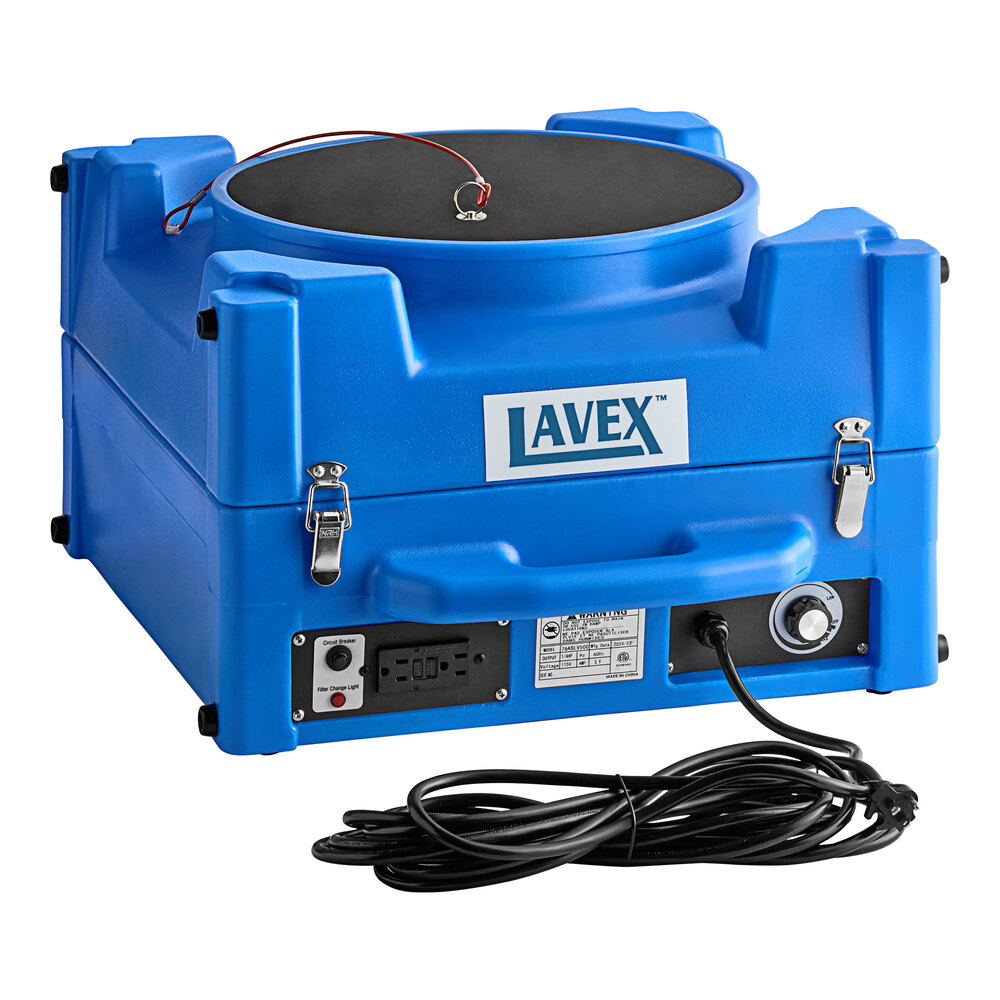 Lavex 2-Stage HEPA Filtration Air Scrubber with GFCI Power Outlets - 1/ ...