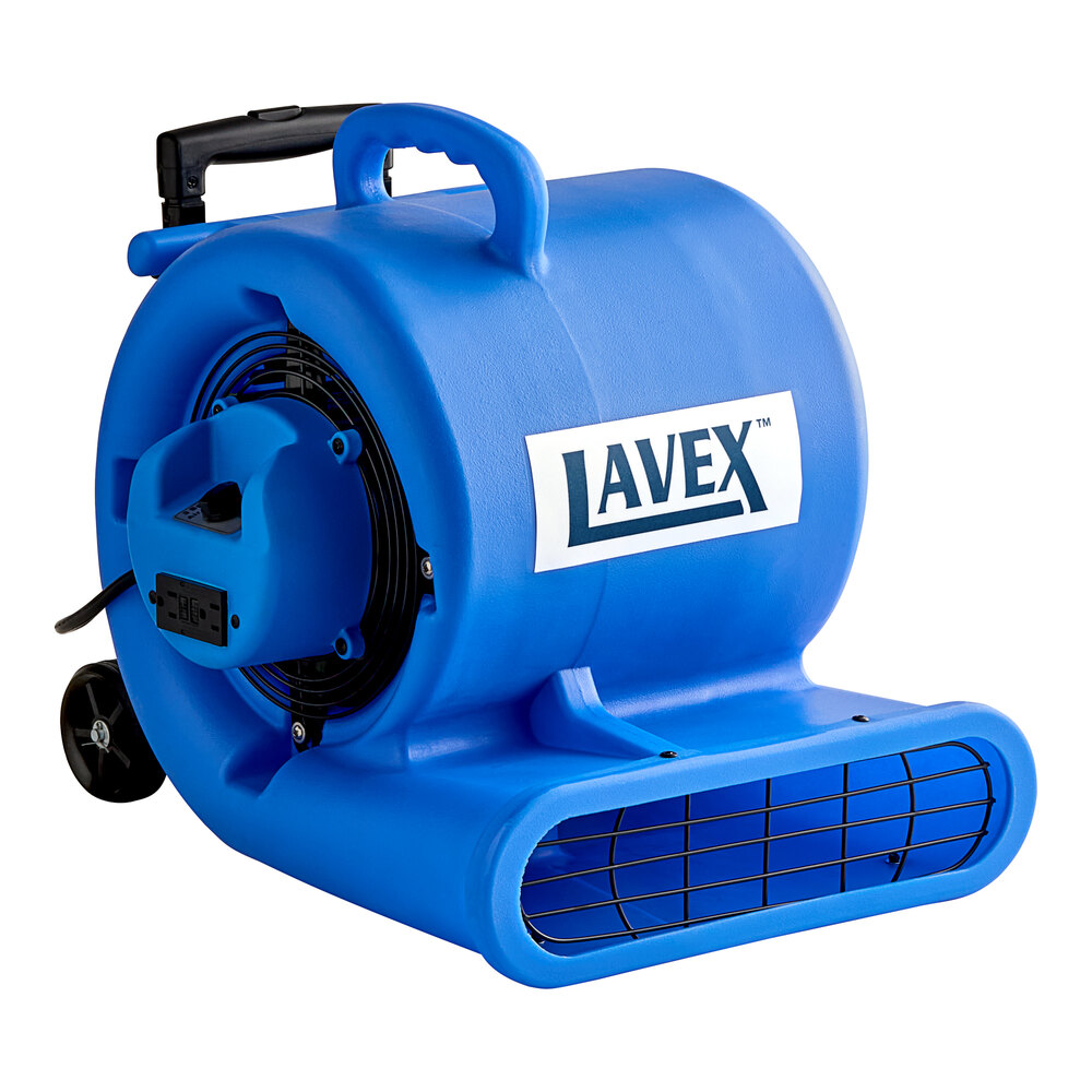 Lavex 3-Speed Compact Air Mover with Telescoping Handle, Wheels, and ...