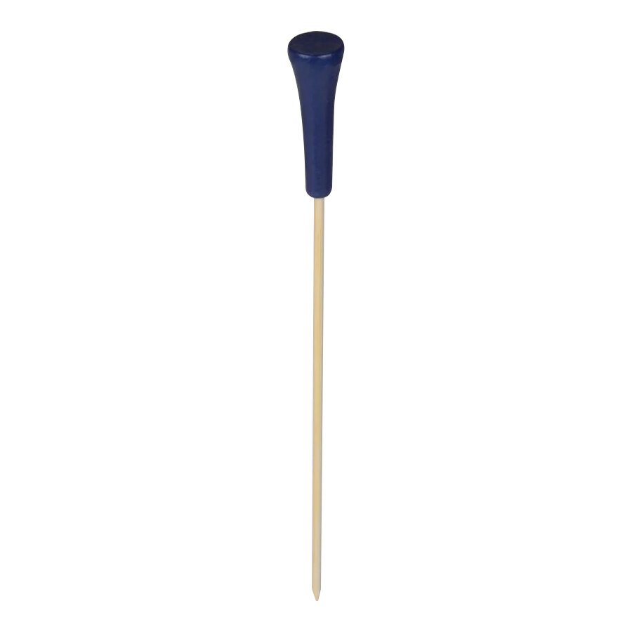 Pick On Us 4 1/2" Blue Golf Tee Bamboo Food / Cocktail Pick - 100/Case