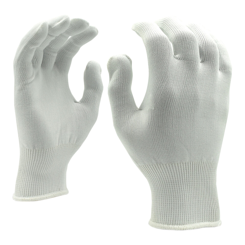 Cordova White 13 Gauge Polyester Work Gloves - Small - 12/Pack