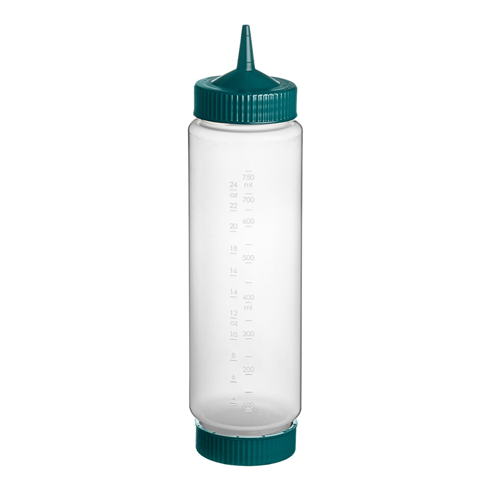 Vollrath Traex® 24 oz. Clear FIFO Squeeze Dispenser with Green Single ...