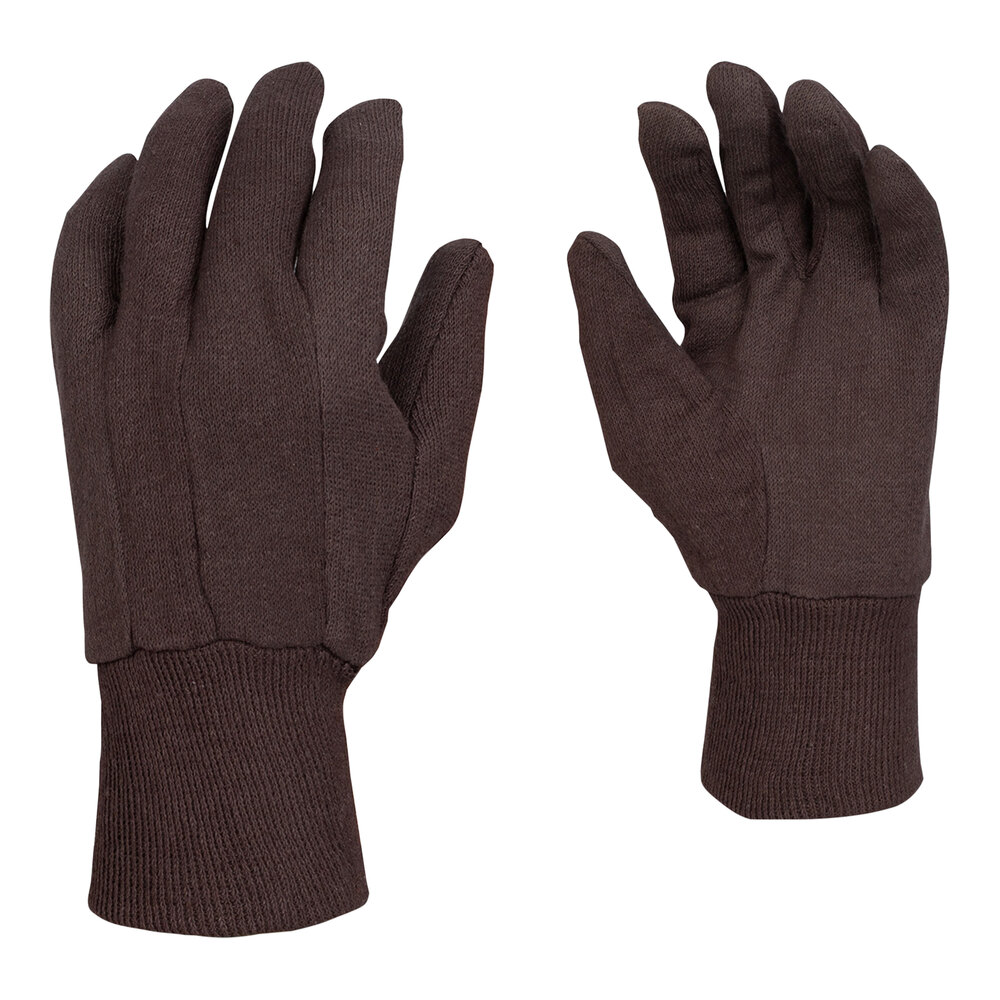 Cordova Men's Standard Weight Brown Cotton Jersey Food-Safe Gloves ...