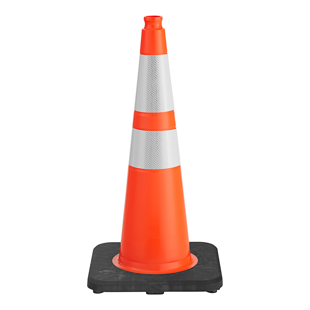 Xpose Safety 28" Slim Line Orange Heavy-Duty PVC Traffic Cone with 7 lb ...