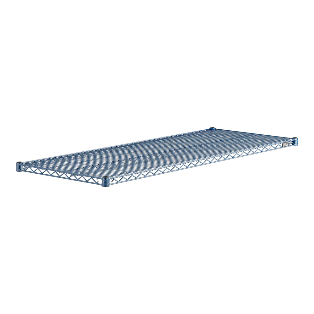 Lavex Pro 24" x 60" NSF Blue Epoxy Heavy-Duty Wire Shelf with ...