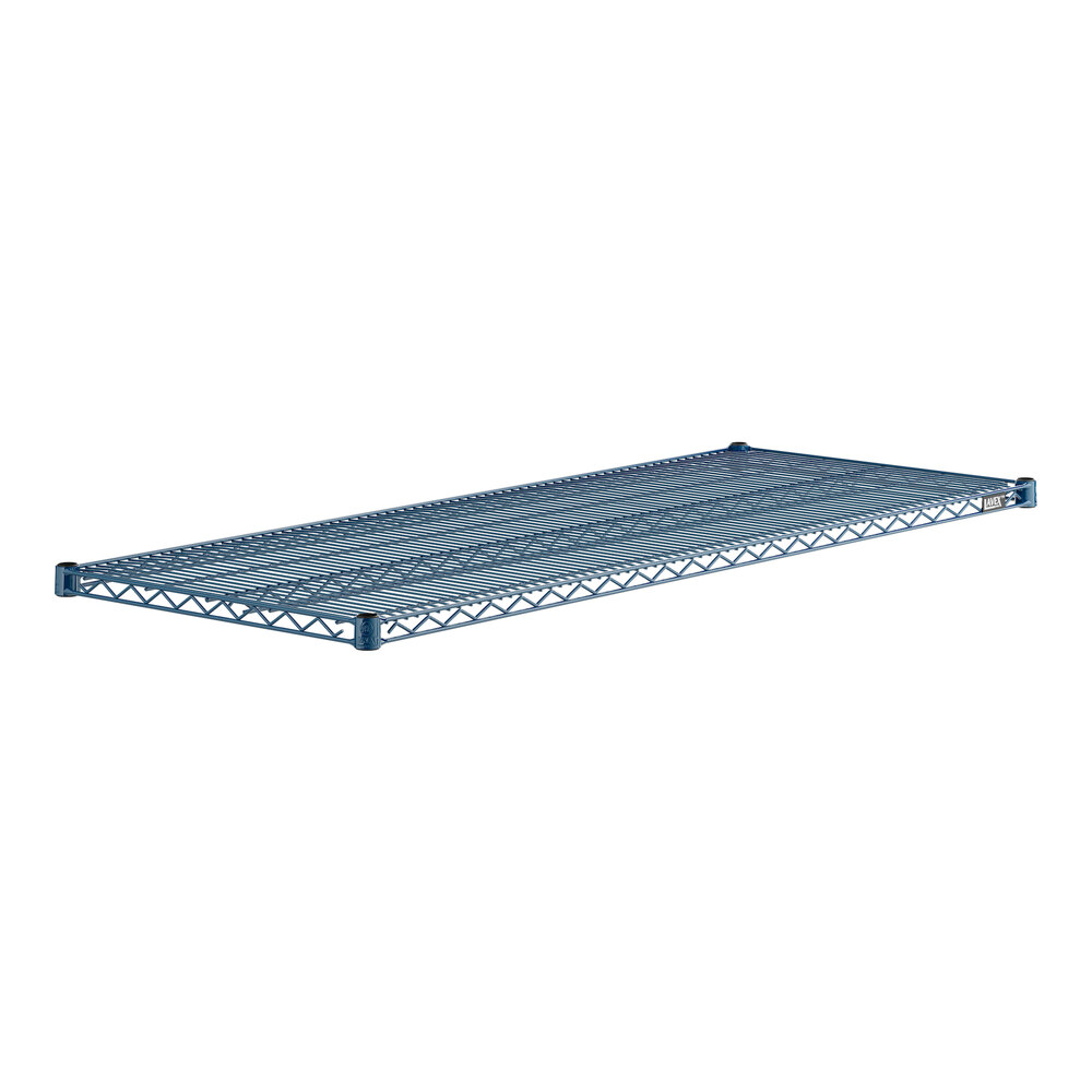 Lavex Pro 24" x 60" NSF Blue Epoxy Heavy-Duty Wire Shelf with ...