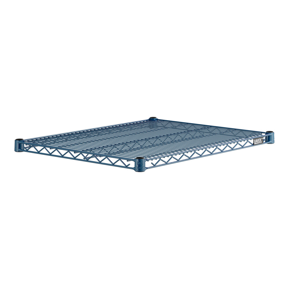Lavex Pro 24" x 30" NSF Blue Epoxy Heavy-Duty Wire Shelf with ...