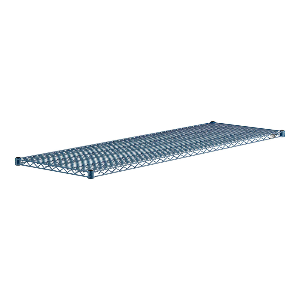 Lavex Pro 24" x 72" NSF Blue Epoxy Heavy-Duty Wire Shelf with ...