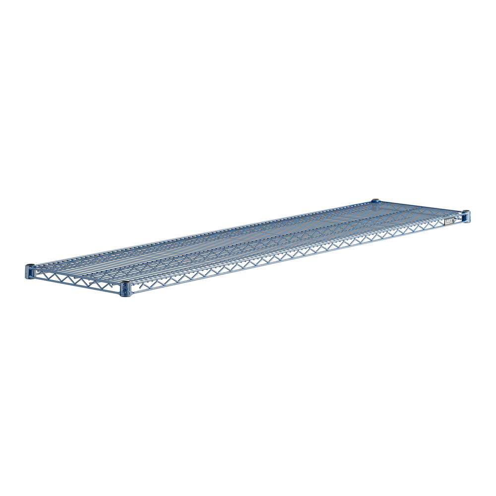 Lavex Pro 18" x 72" NSF Blue Epoxy Heavy-Duty Wire Shelf with ...