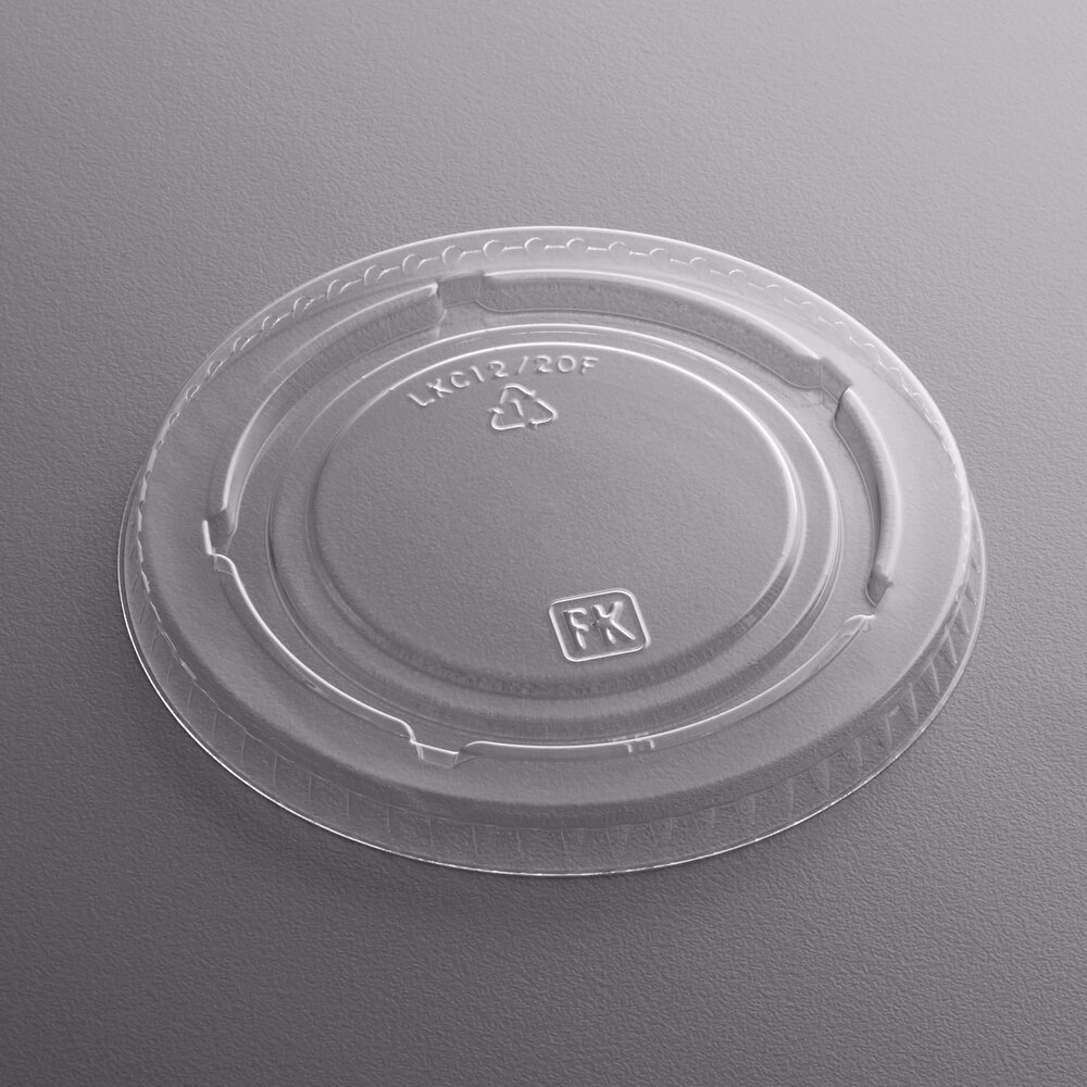 Fabri-Kal LKC12/20F Kal-Clear/Nexclear 9 oz. Clear PET Flat Lid - 1,000 ...