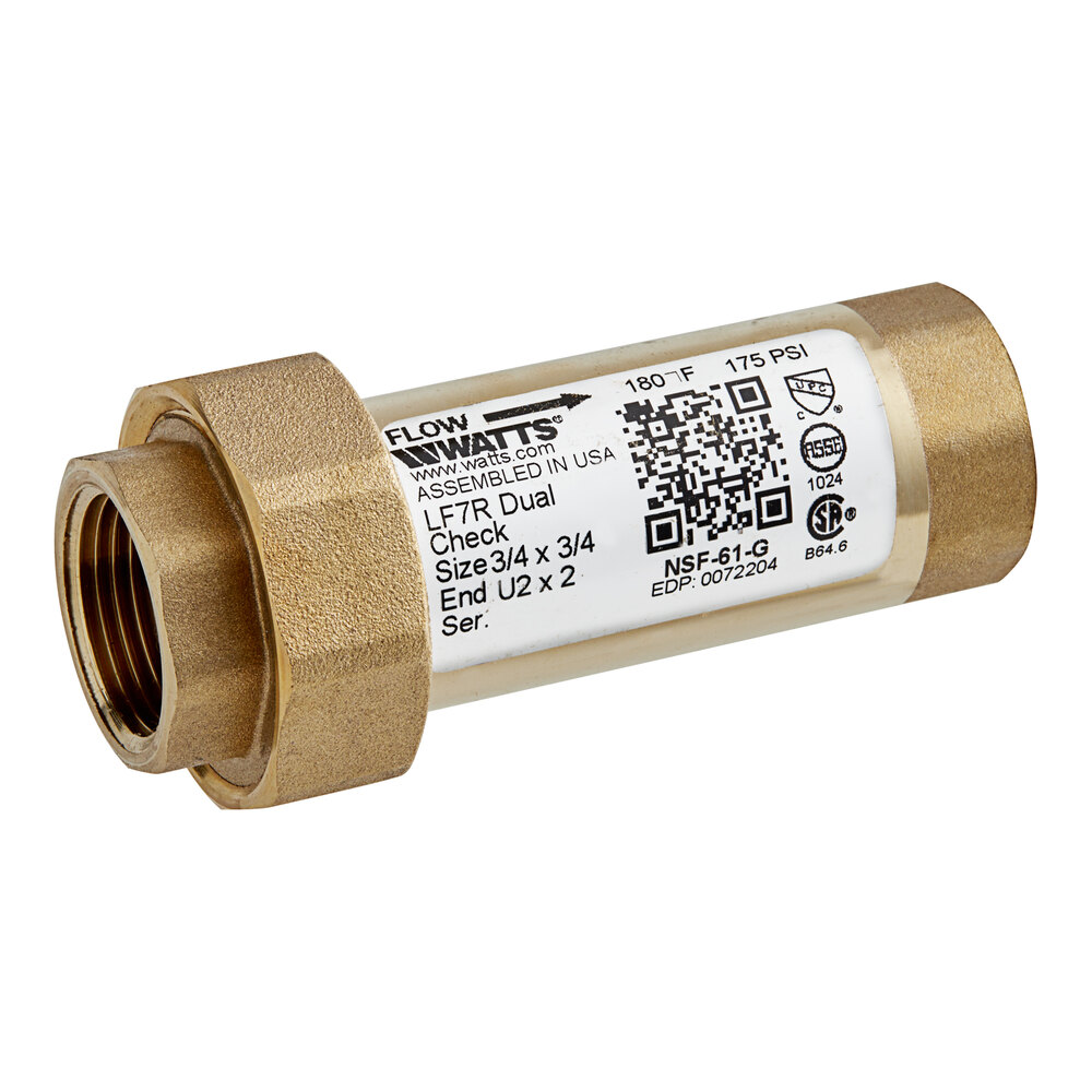 Watts 0072204 LF7RU2-2 3/4" Dual Check Valve