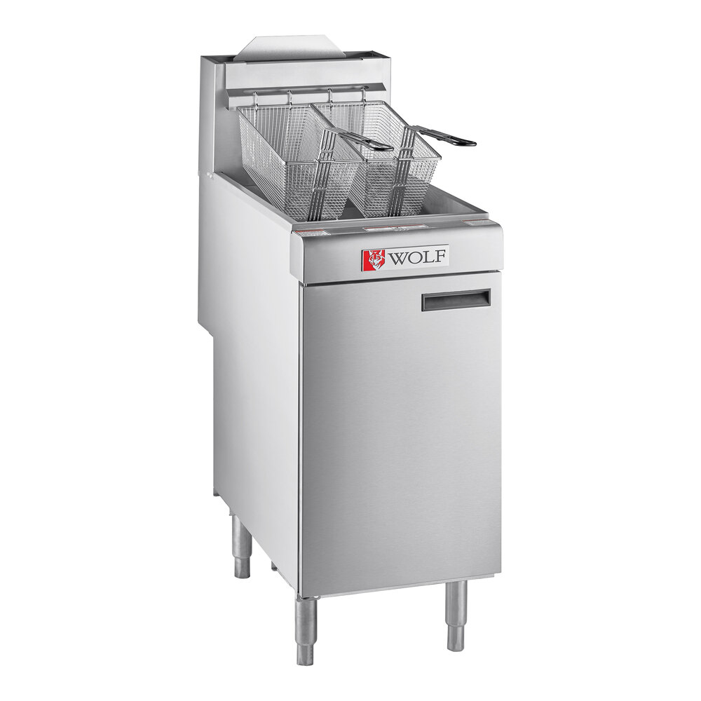 Wolf by Vulcan WF300-2 35-40 lb. Liquid Propane Floor Fryer - 90,000 BTU