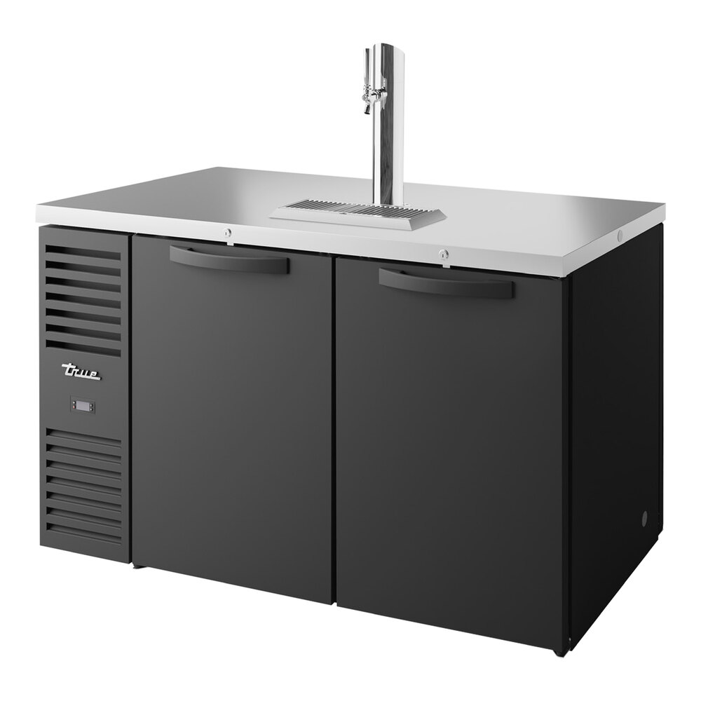 True TDR60-PTSZ1-L-B-SS-SS-1 60" Single Tap Kegerator Pass-Through Beer ...