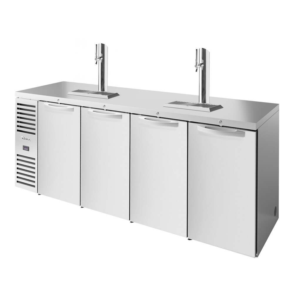 True TDR92-RISZ1-L-S-SSSS-1 92" 2 Single Tap Kegerator Beer Dispenser ...
