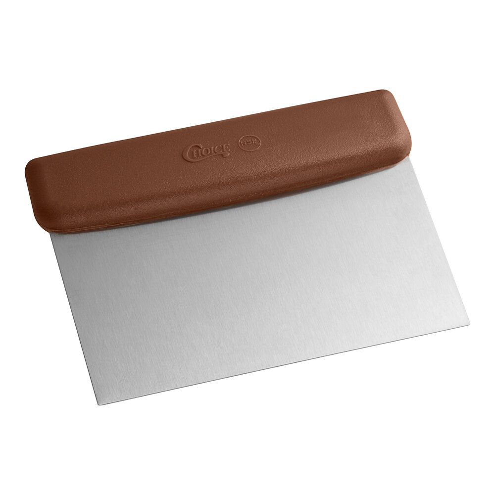 Choice 6 1/4" x 3" High Carbon Stainless Steel Dough Cutter / Bench ...