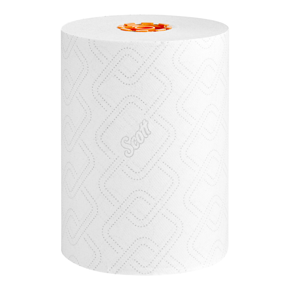 Scott® Pro Slimroll 1 Ply White Hard Roll Paper Towel Roll, 580' / Roll ...
